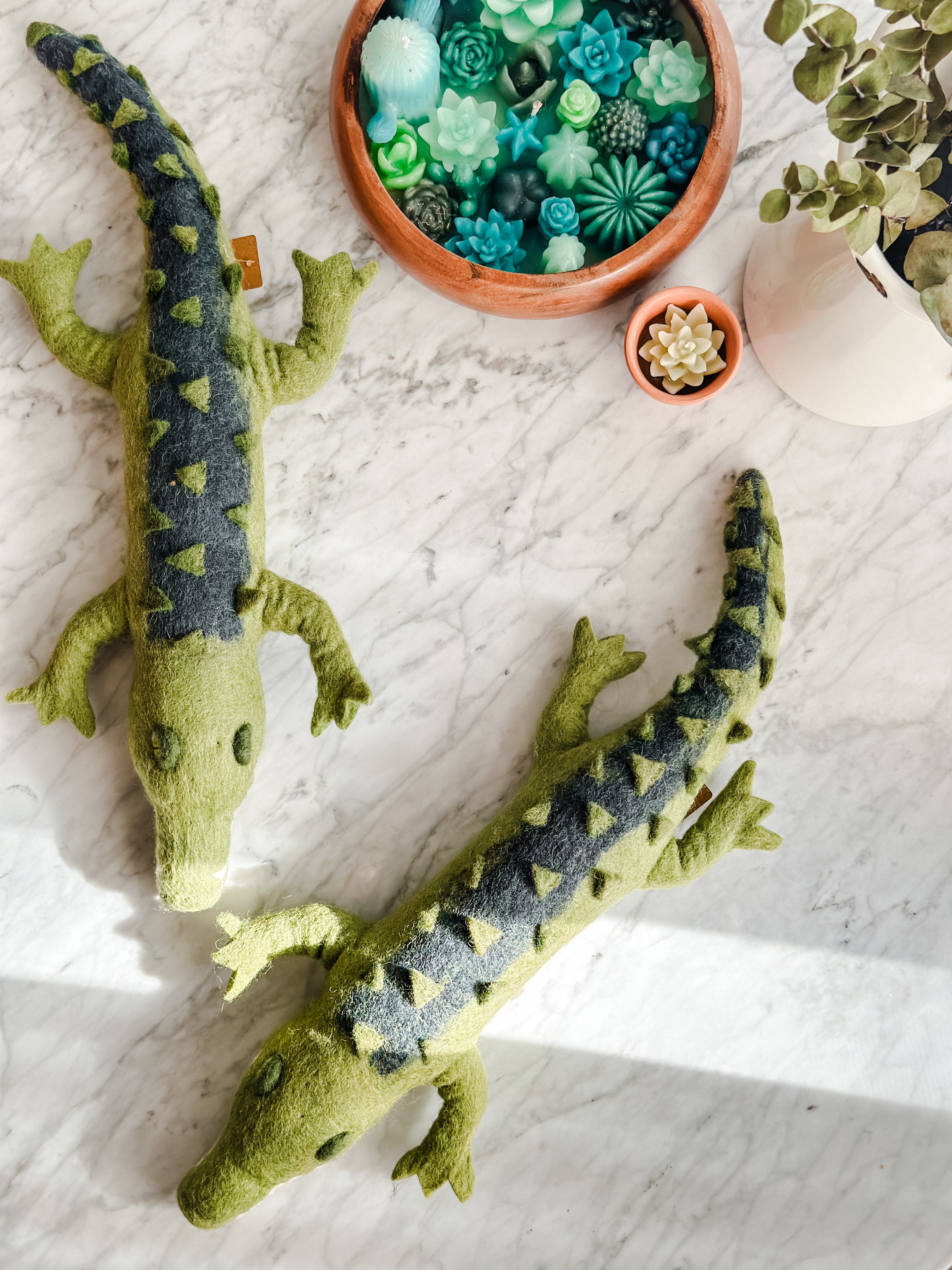 Best Felted Wool Toy - Crawling Gator | Ganapati Crafts Co.