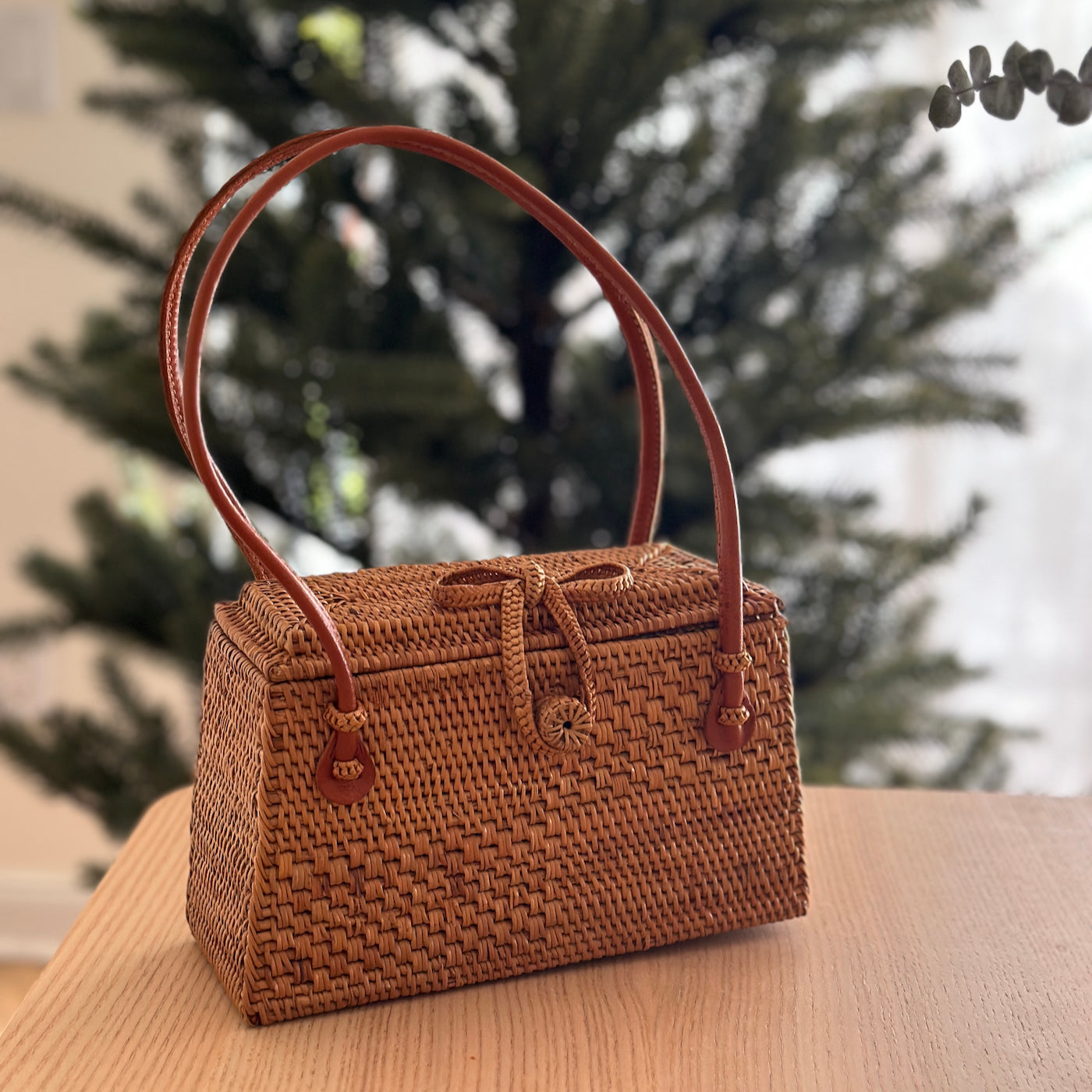 Bali Rattan Bag - Maya – Ganapati Crafts Co.