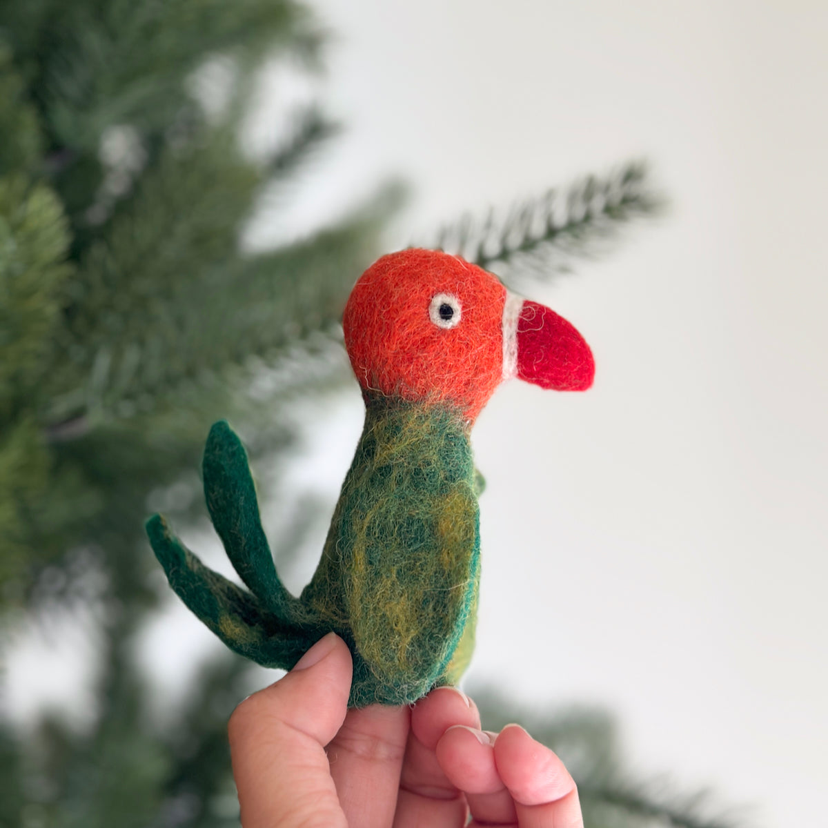Felt Parrot Finger puppet | Gift For Kids | Ganapati Crafts Co.