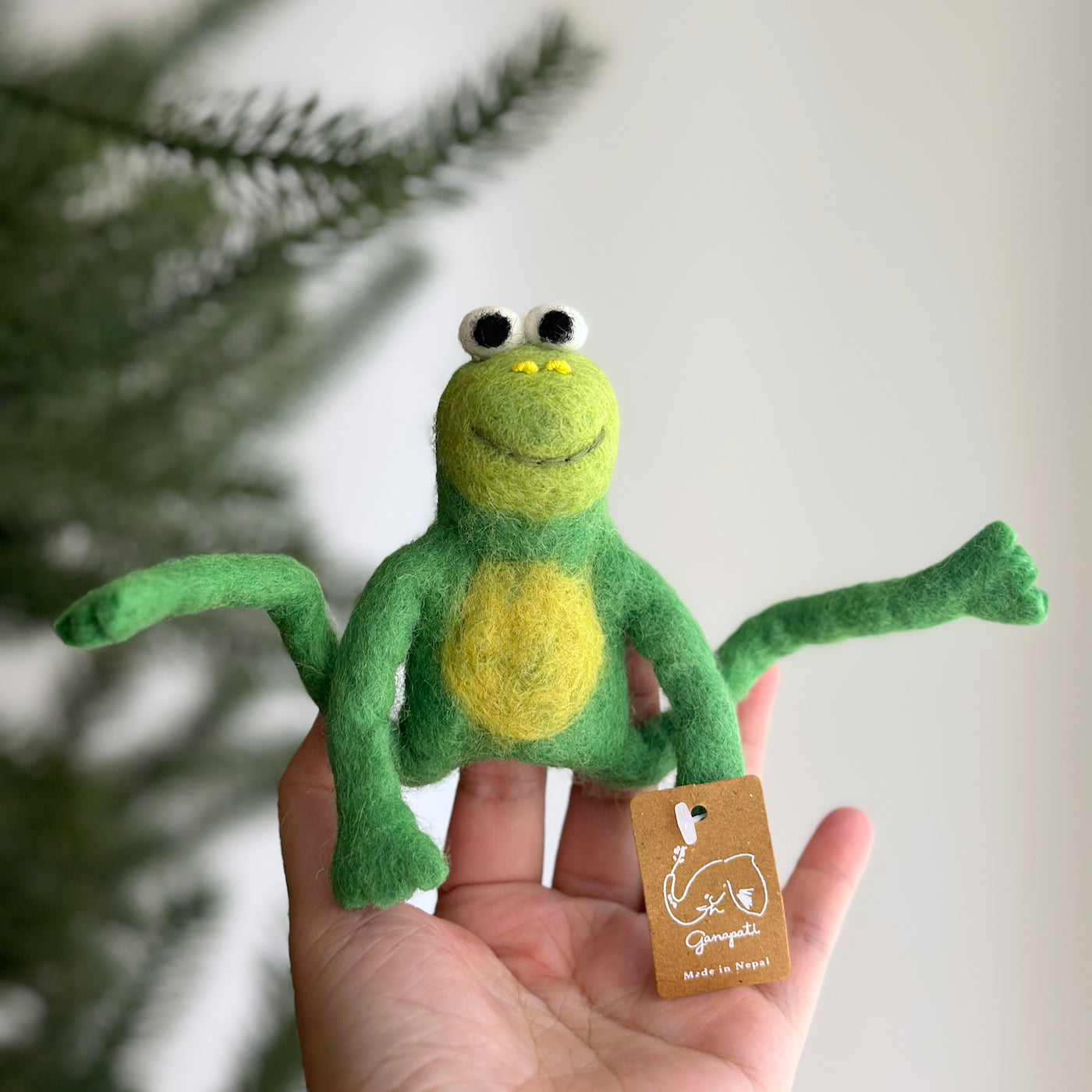 Felt Smiling Frog Finger Puppet – Ganapati Crafts Co.