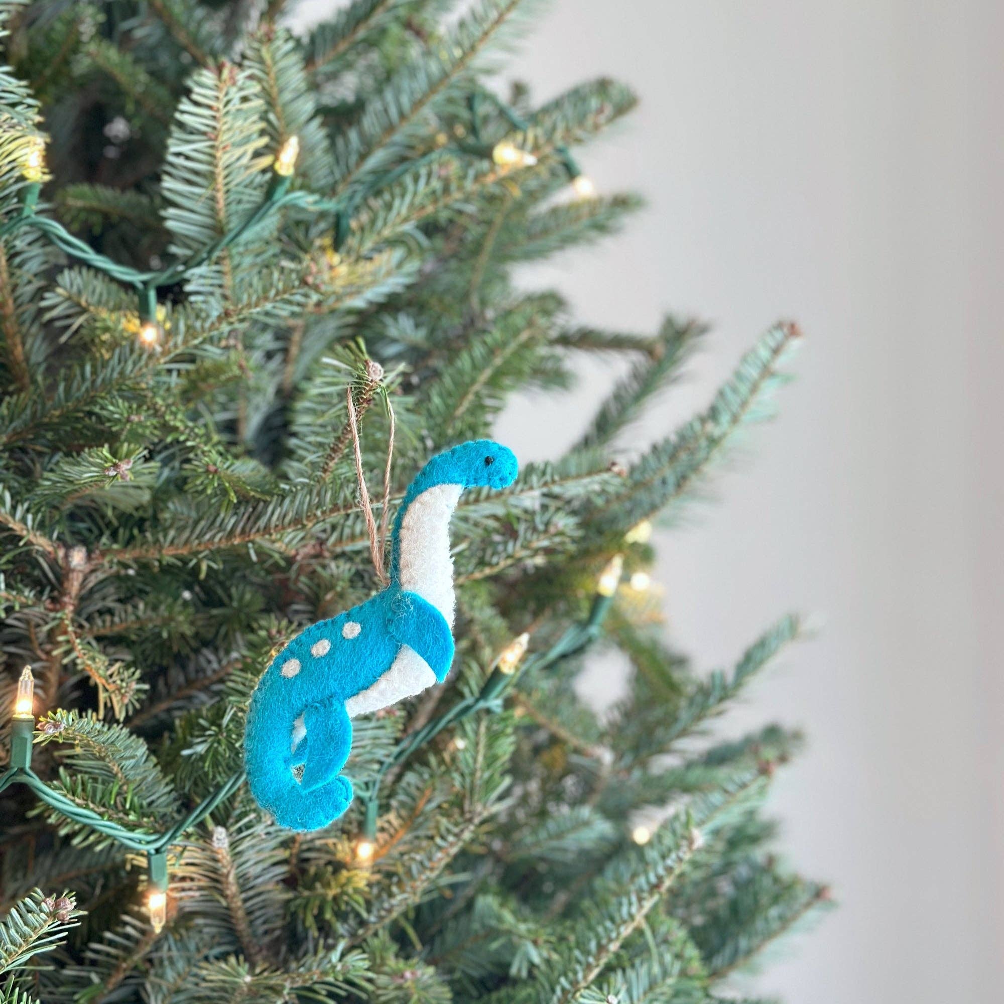Best Christmas Felt Ornament - Dinosaur Plesiosaur | Ganapati Crafts Co.